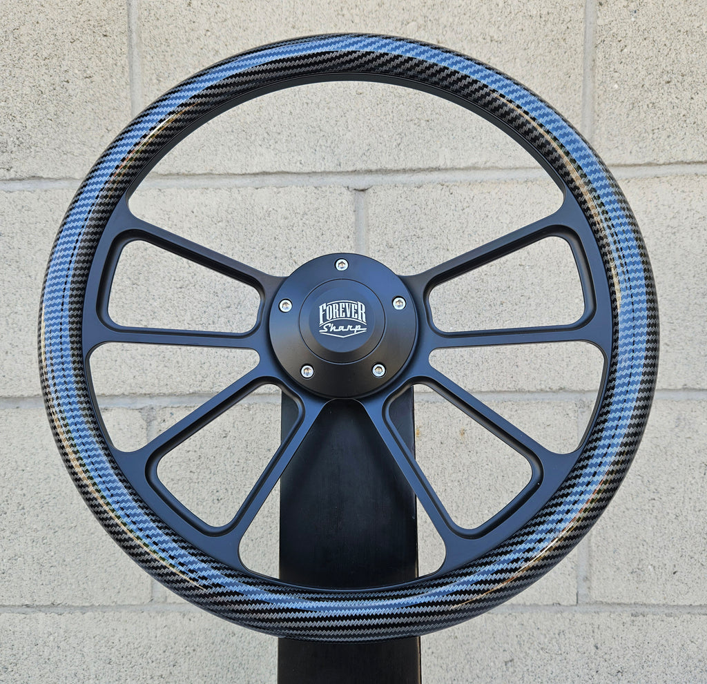 14" Black Octane - Half Wrap – Forever Sharp Steering Wheels
