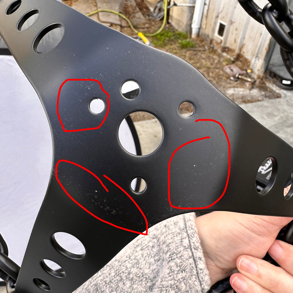 FACTORY SECOND: 11" BLACK 3 SPOKE CHAIN – Forever Sharp Steering Wheels