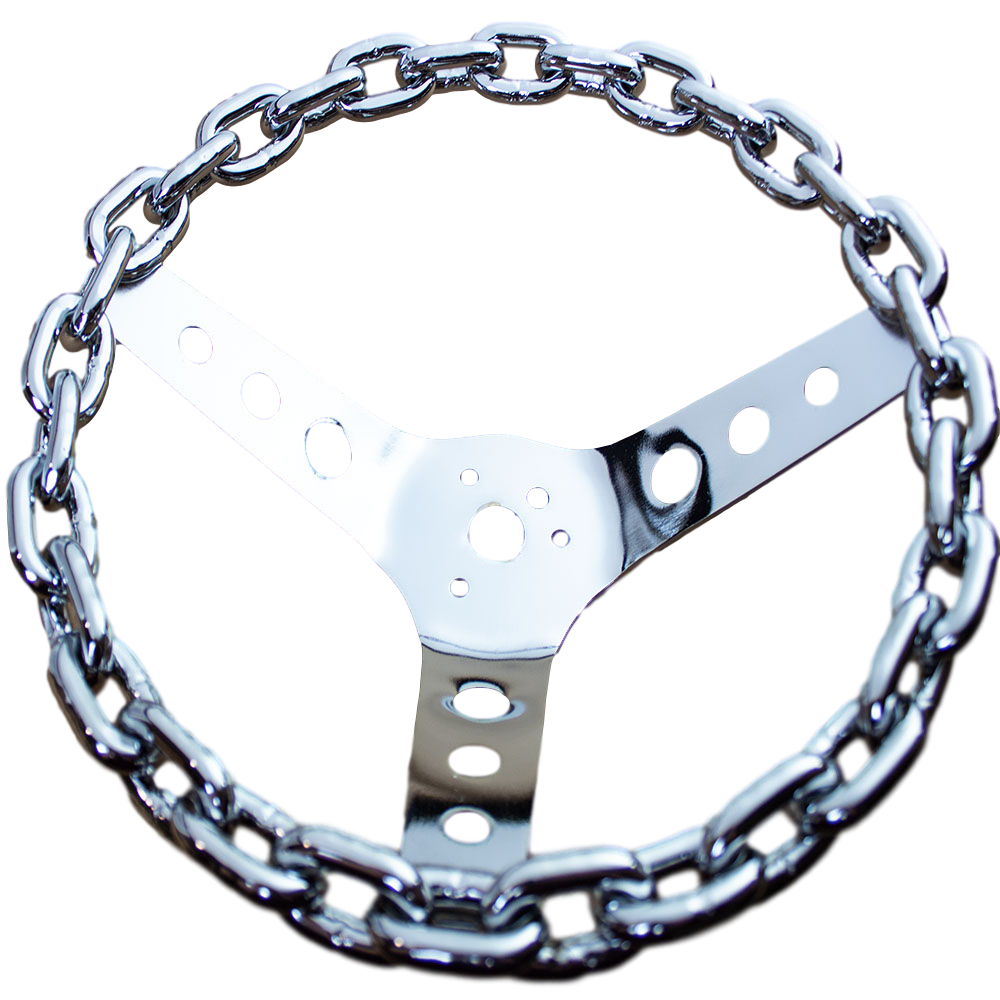 11" Old School - Chrome 3 Spoke – Forever Sharp Steering Wheels