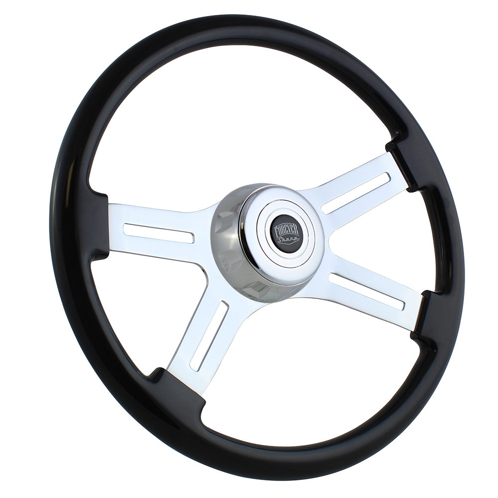 18" Dual Classic - Black – Forever Sharp Steering Wheels