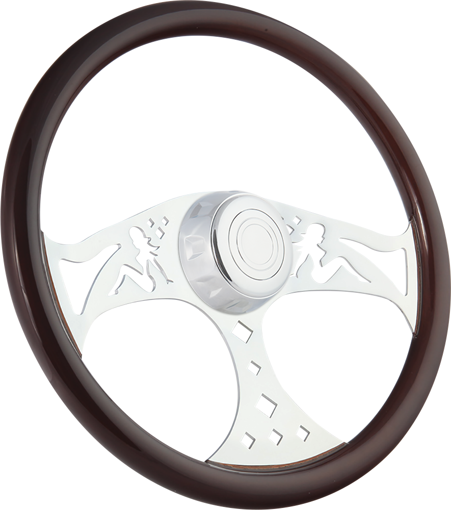 18" Chrome Pin-up - Dark – Forever Sharp Steering Wheels